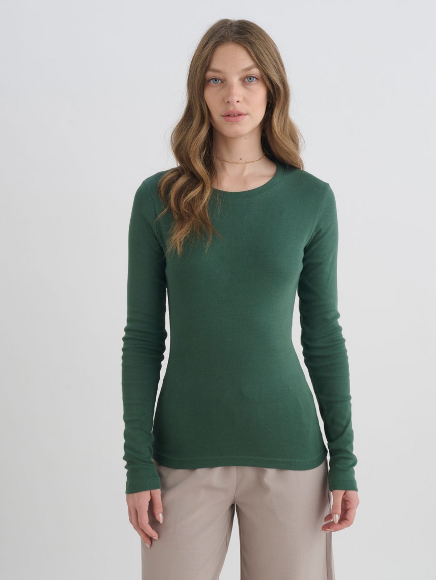 BASIC CREW NECK RIB-WOMEN